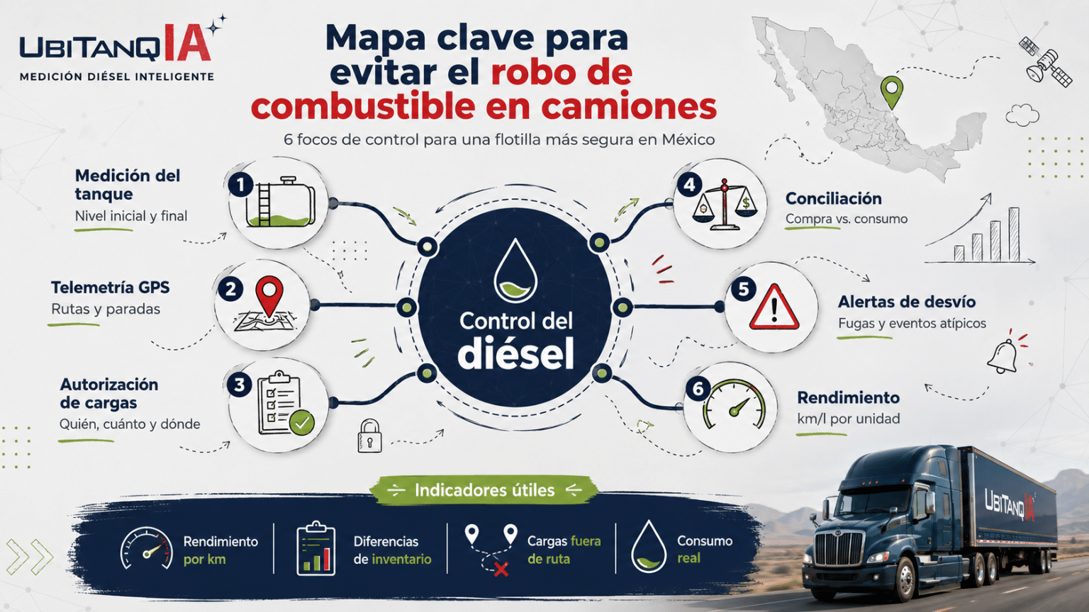Cómo evitar el robo de combustible en camiones y flotas - Ubícalo®